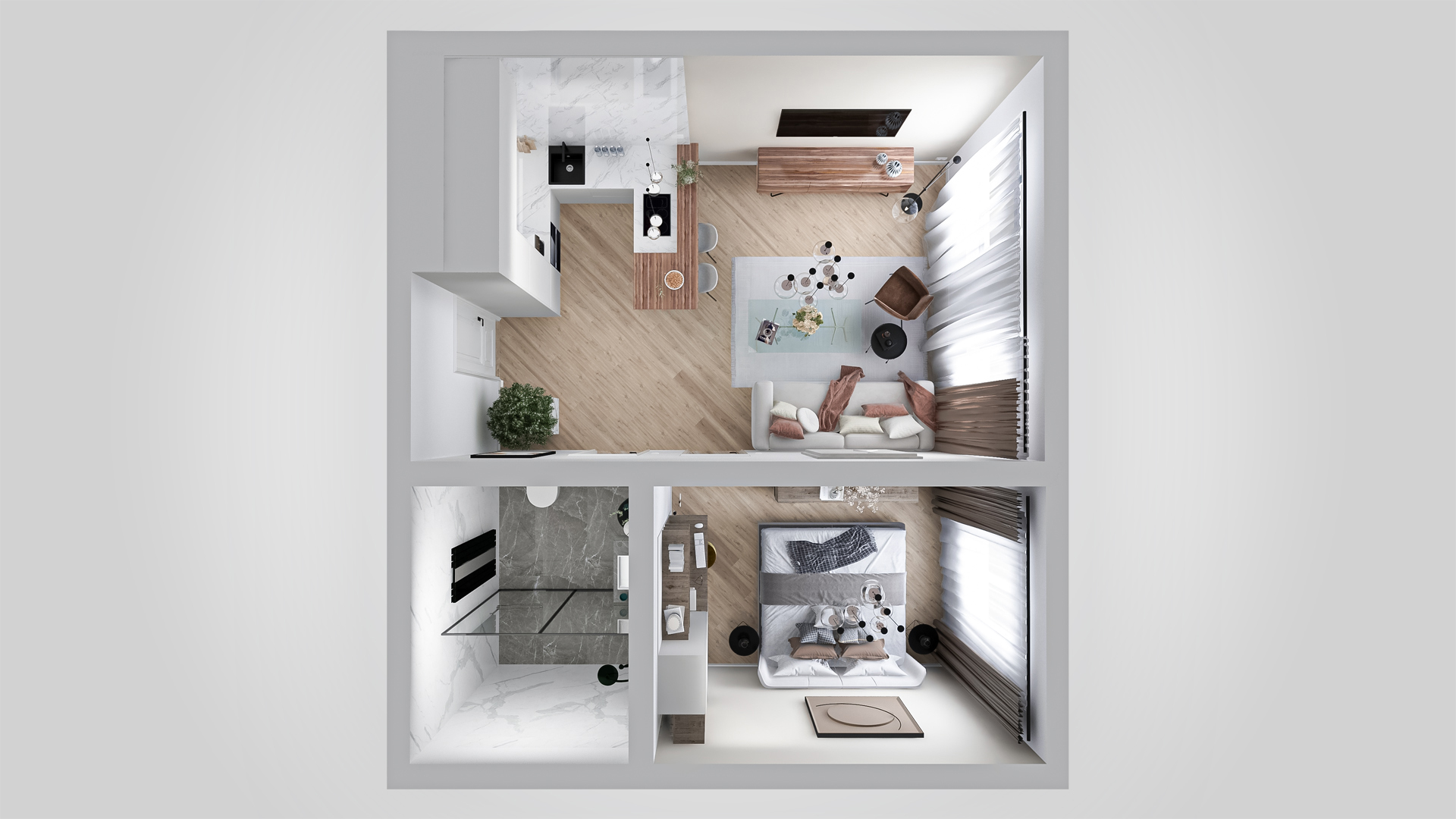 Prezentace nemovitosti - 3D plánek/půdorys nemovitosti - JD Vision ...